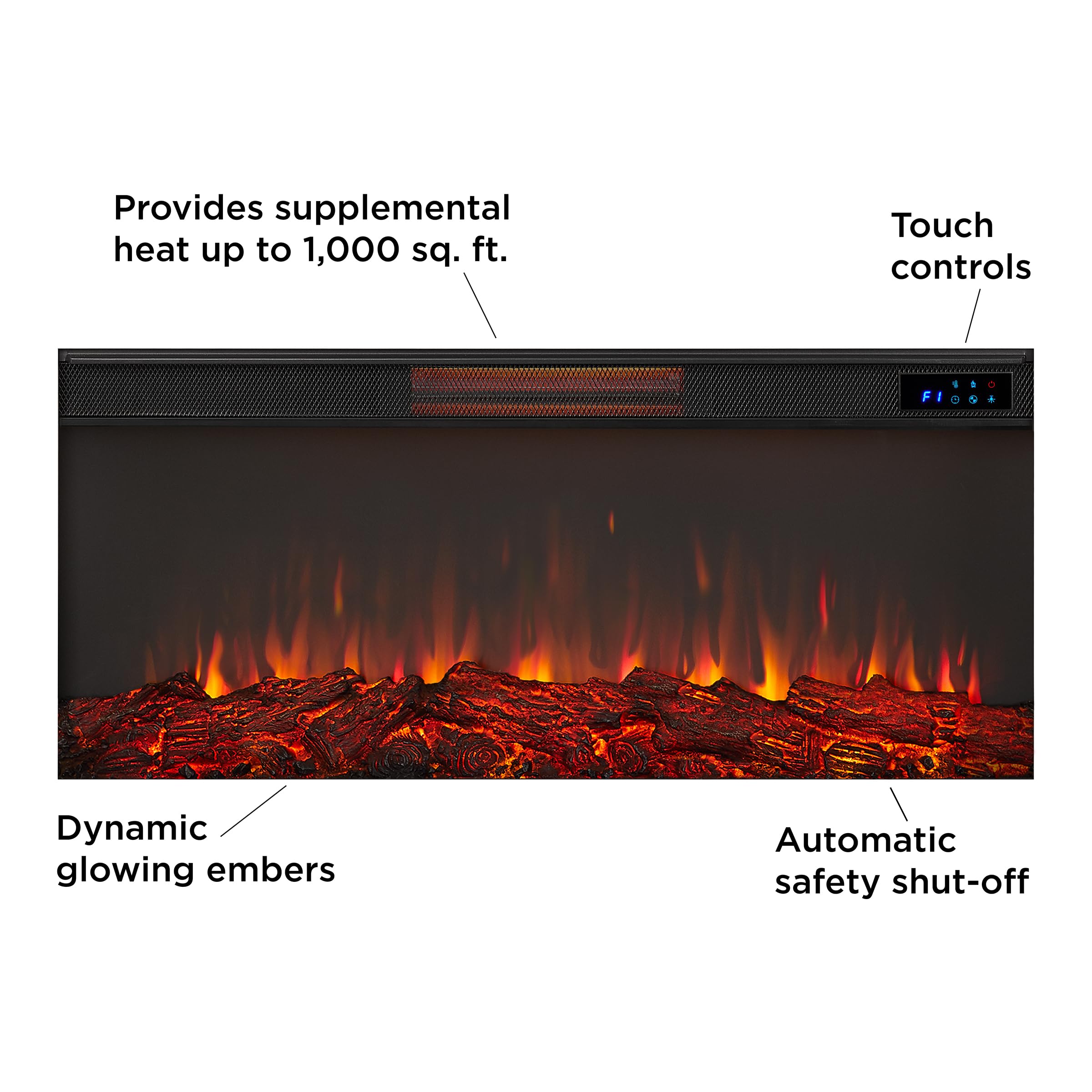 Cravenhall Landscape Electric Fireplace in White by Real Flame (5510E-W)