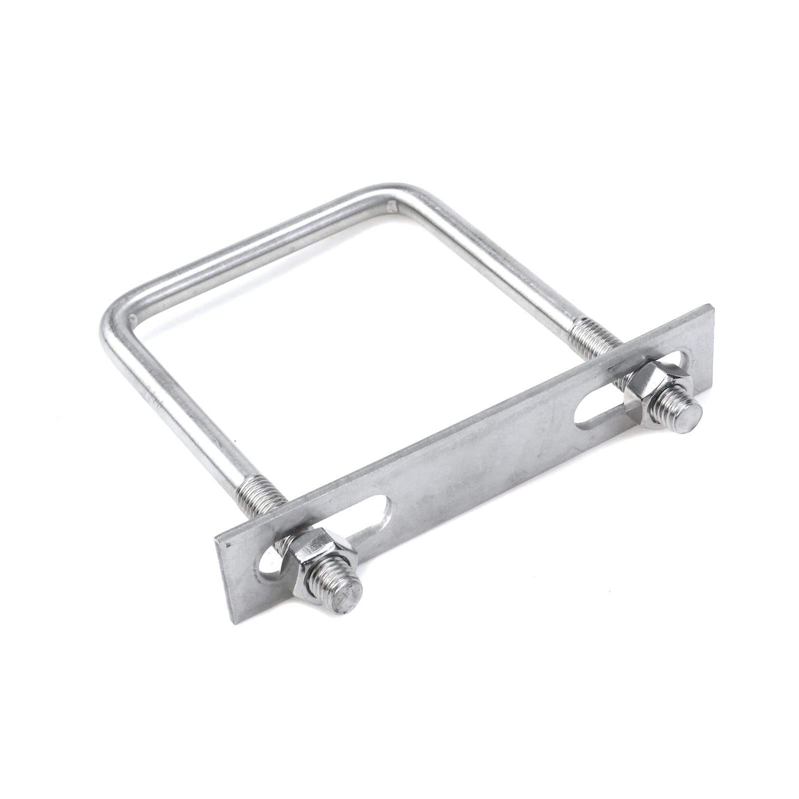 Faotup 2PCS Silver Square U-Bolts,U Bolts Stainless Steel,U Bolt Tie Down,U Bolt with Plate,M12*100 * 150