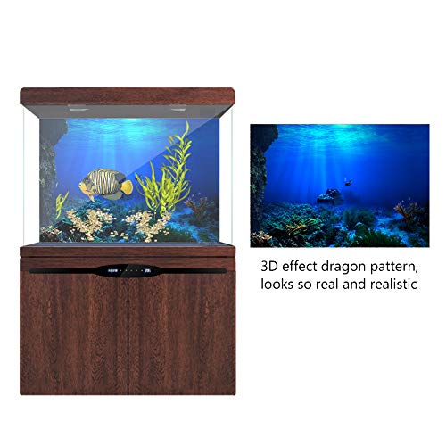 GOTOTOP Aquarium Background 75 Gallon Tank Aquarium Poster Adhesive, Aquarium Background Decoration Seaworld Poster Self-Adhesive Underwater Coral Decor(122 * 50cm)