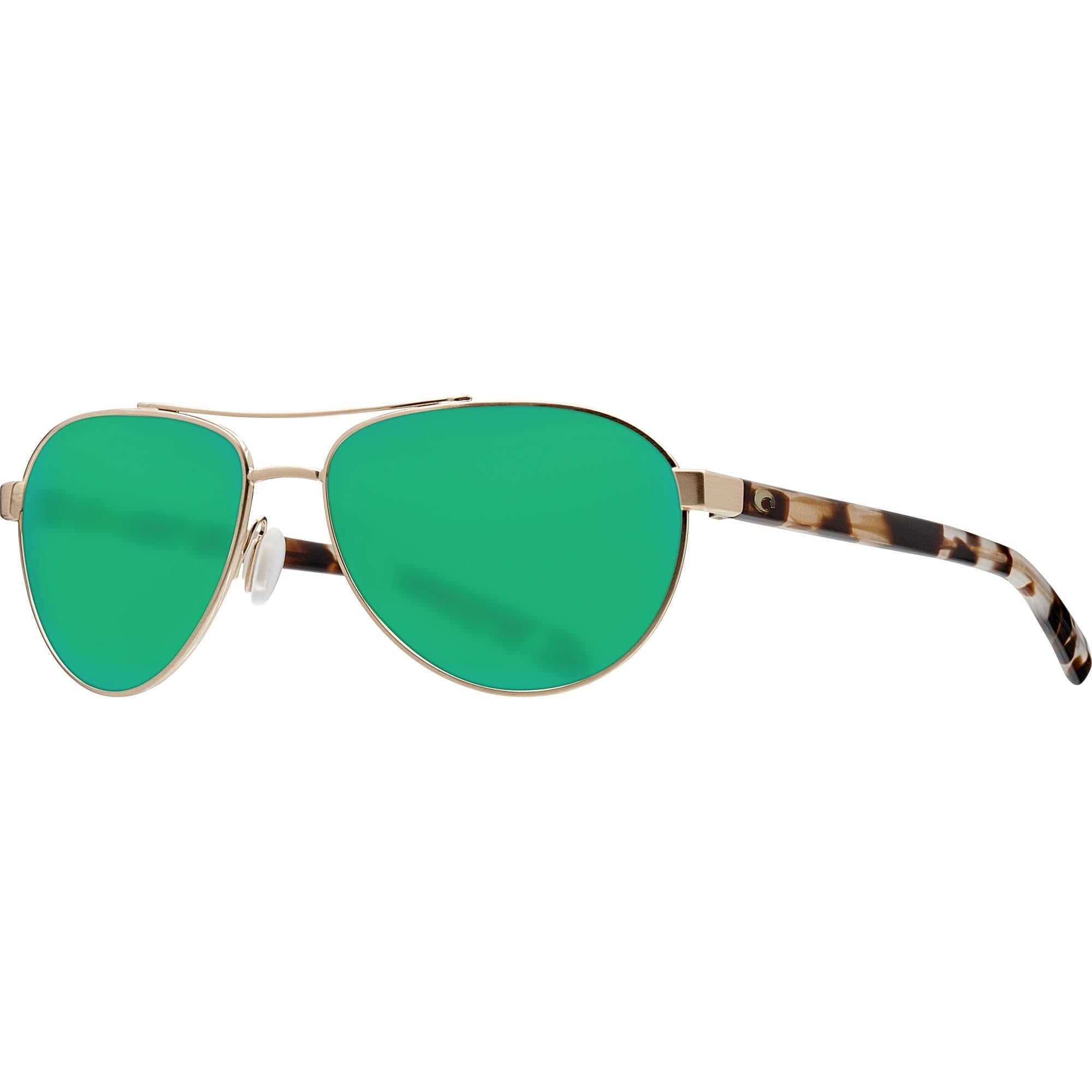 Costa Del Mar Mens Fernandina Aviator Sunglasses, Shiny Gold/Copper Silver Mirrored Polarized-580P, 57 mm