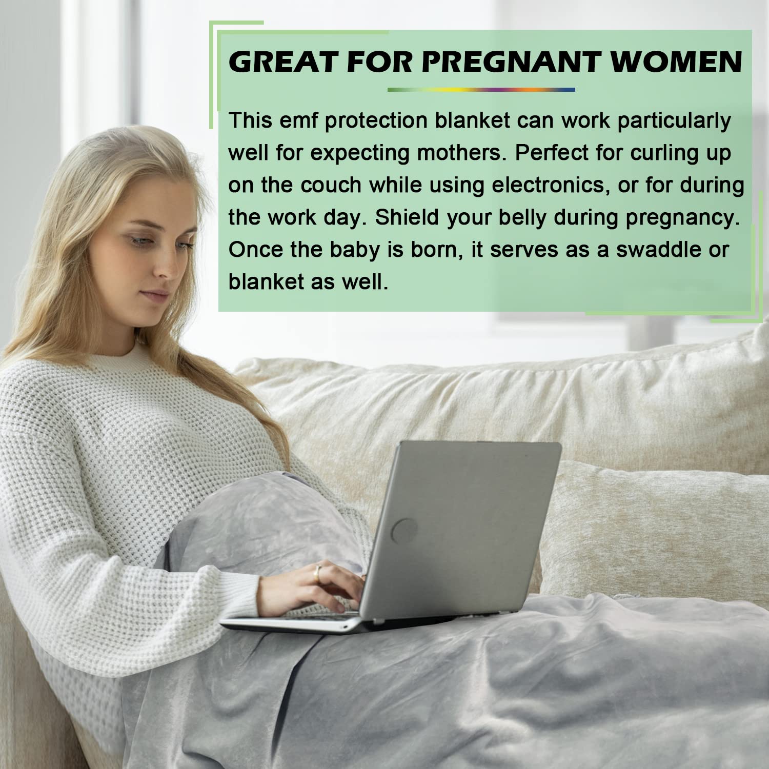 Faraday Blanket, EMI Protection Blanket for Pregnant and New Born Baby, Protective Belly Pregnancy Baby Blanket