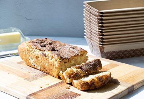 JA Kitchens Disposable Bread Loaf Pans for Baking - 7 x 3.5 x 2 Inches - Medium Kraft Paper Bread Pan - SET of 32