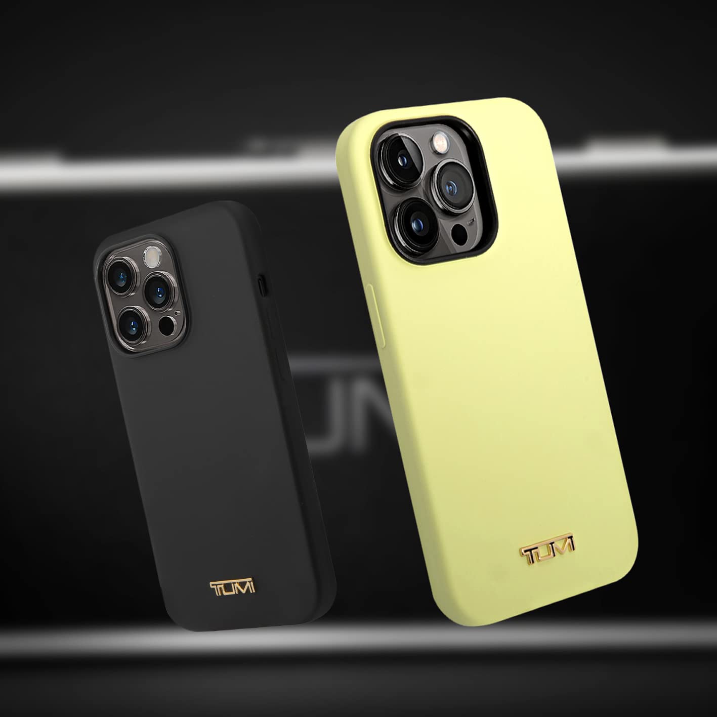 CG MOBILE TUMI Phone Case for iPhone 14 Pro Max in Black & Gold MagSafe Compatible Case, Real Protective & Transparent Anti-Scratch Cover with Easy Snap-on, Shock Absorption & Signature Logo