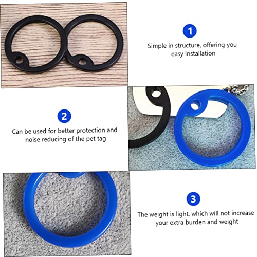 Name Tag Silencer 20Pcs Dog id Silencer pet Supplies pet Collar silencers Silicone Silencers Pet Mute Circle Mute Circles Dog Supplies for Tag Silicone Tag Silencer