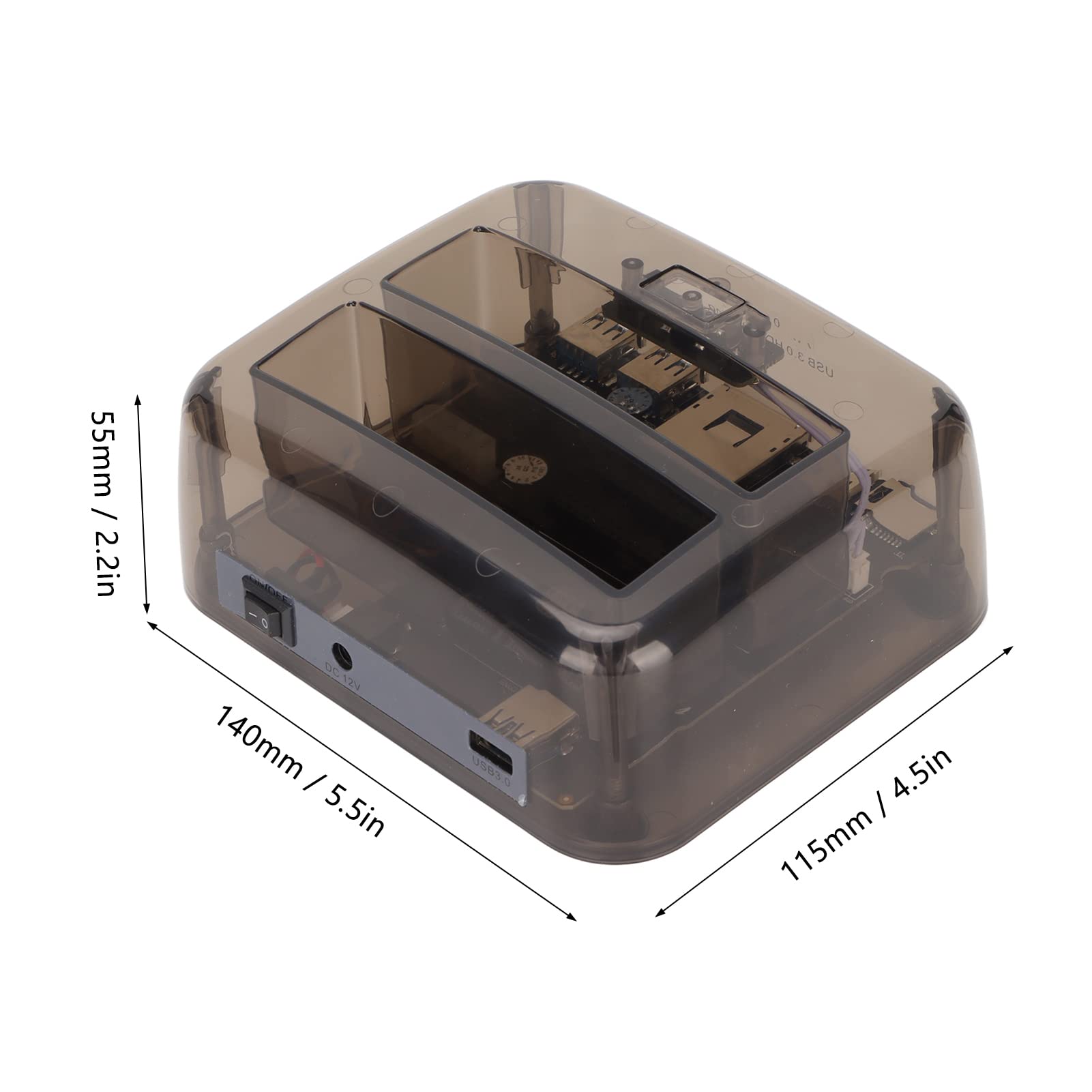 EATC HDDDockingStation, 6Gbps Fast Data Transfer USB3.0toIDESATAHardDriveDockingStation for Computer for Router for TV US Plug