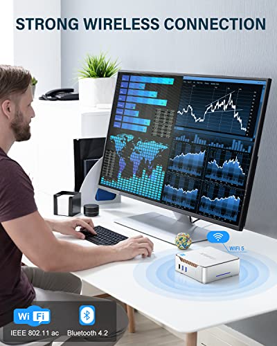 KAMRUI GK3 Plus Mini PC,12th Intel Alder Lake- N95 (up to 3.4GHz) 16GB RAM 512GB M.2 SSD Micro PC, Gigabit Ethernet, 4K UHD, Dual Wi-Fi, BT 4.2 Home/Business Mini Desktop Computer