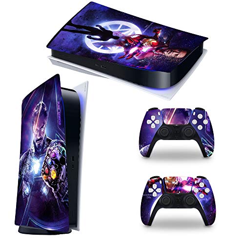 Collection Hero PS5 Digital Edition Whole Body Vinyl Skin Sticker Decal Cover for Playstation 5 Digital Edition System Console and Controllers