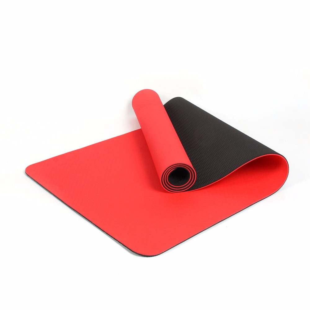 Eco-Friendly Fitness Waterproof Non Slip Workout Yoga Mats 1/4" Thickness (RED)