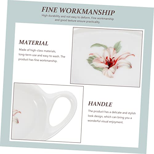 KICHOUSE 2pcs Tea Bag Saucer Ring Tray for Jewelry Keychain Holder Condiment Holder Tea Bag Holder for Cup Tea Bag Storage Tray Appetizer Plates Small Teabag Coasters Tea Coasters Container