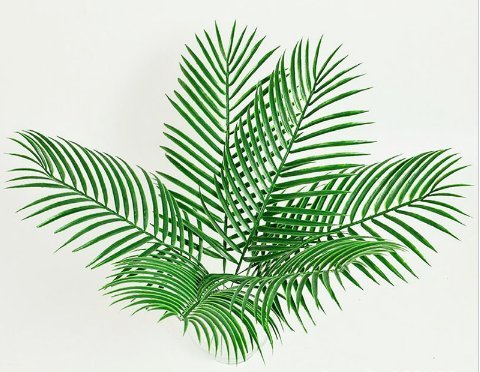 URToys 10Pcs Artificial Ombre Kwai Leafs Branch Fake Palm Plants Grass Flower for Home Wall Garden Wedding DIY Decoration