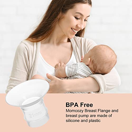 Nanawawa Flange 15, 17, 19, 21mm Insert 24mm Shroud/Flange,Compatible with momcozyS9/S10/S12,Wearable Breast Pump Shields/Flanges, 4 pcs/Each.(17mm/pcs)