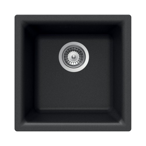Houzer EURO N-100 ONYX Euro Series Undermount Granite Single Bowl Bar/Prep Sink, Onyx