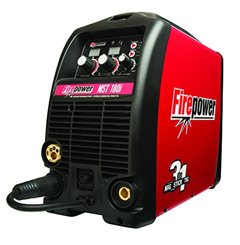 FIREPOWER 1444-0871 MST 180i 3-in-1 MiG, Stick and Tig Welding System, 180 Amp Max Output, 1/4" Max Plate Thickness, 50/60 Hertz, 9,000 Watt Generator, 208/230 VAC