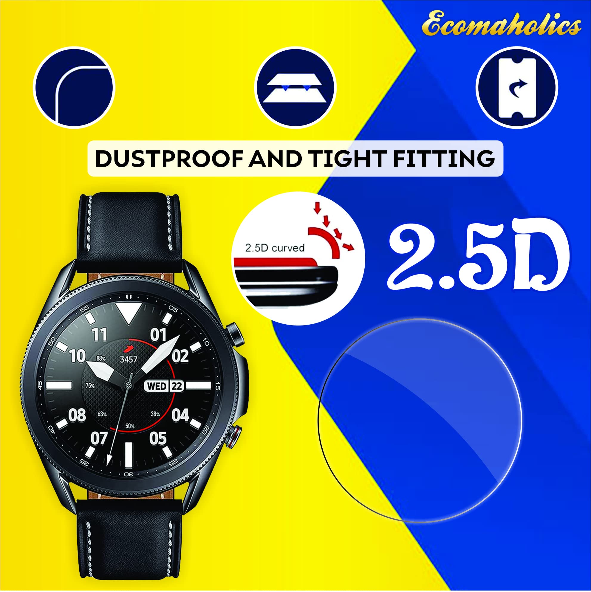 Ecomaholics 4 Pack compatible with Fossil Men´s Collider Hybrid Smartwatch Screen protector, Anti Scratch, Self healing, bubble free Military-Grade Soft HD Clear TPU flexible film