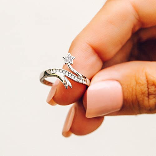Pura Vida Silver Disney Cinderella Dreamy Opal Star Ring - Brass Base, Rhodium Plating - Size 6