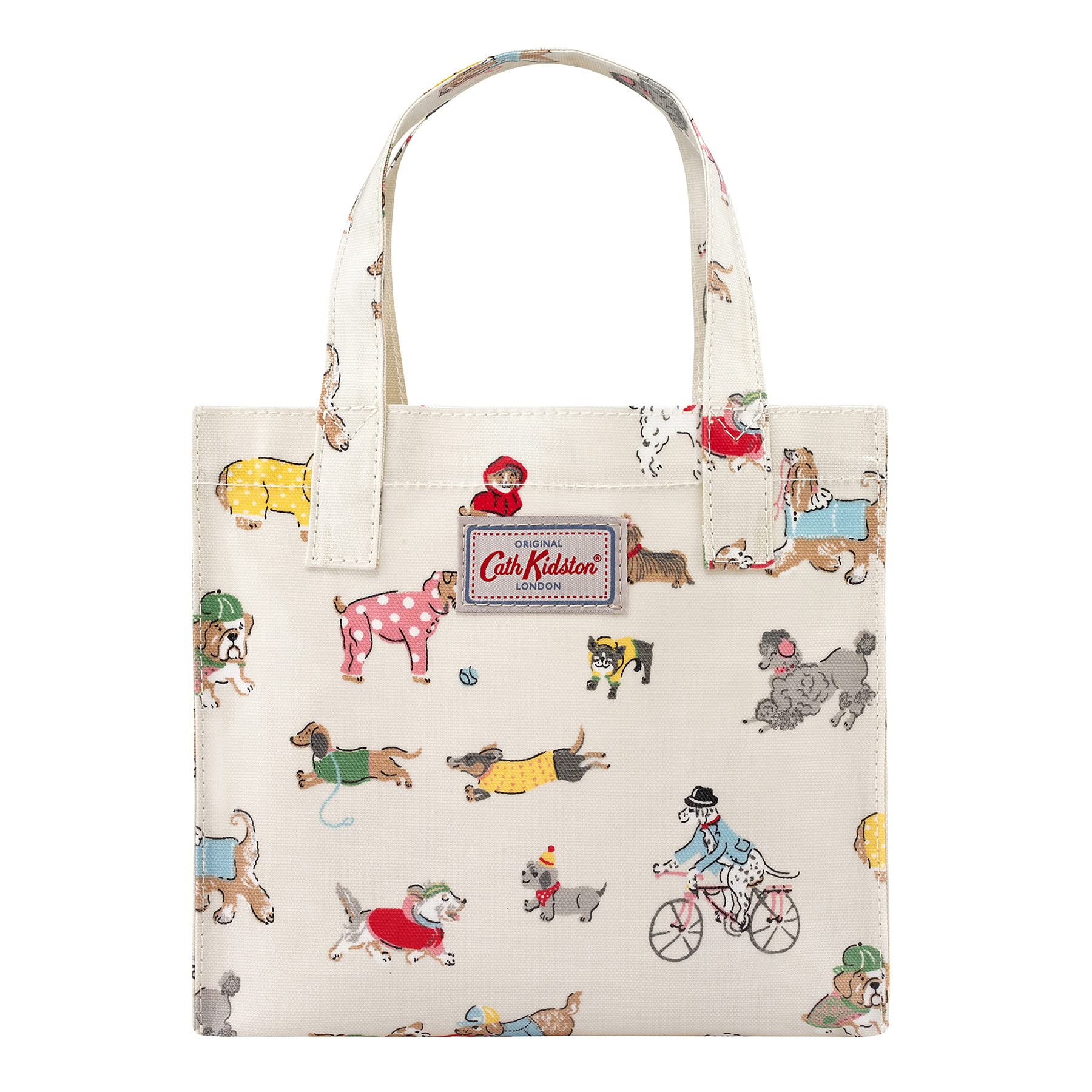Cath Kidston S Bookbag Oilcloth Mini Open Top Handle Bag Small Size Lunch Bag Water Resistant Material (Small Park Dogs)