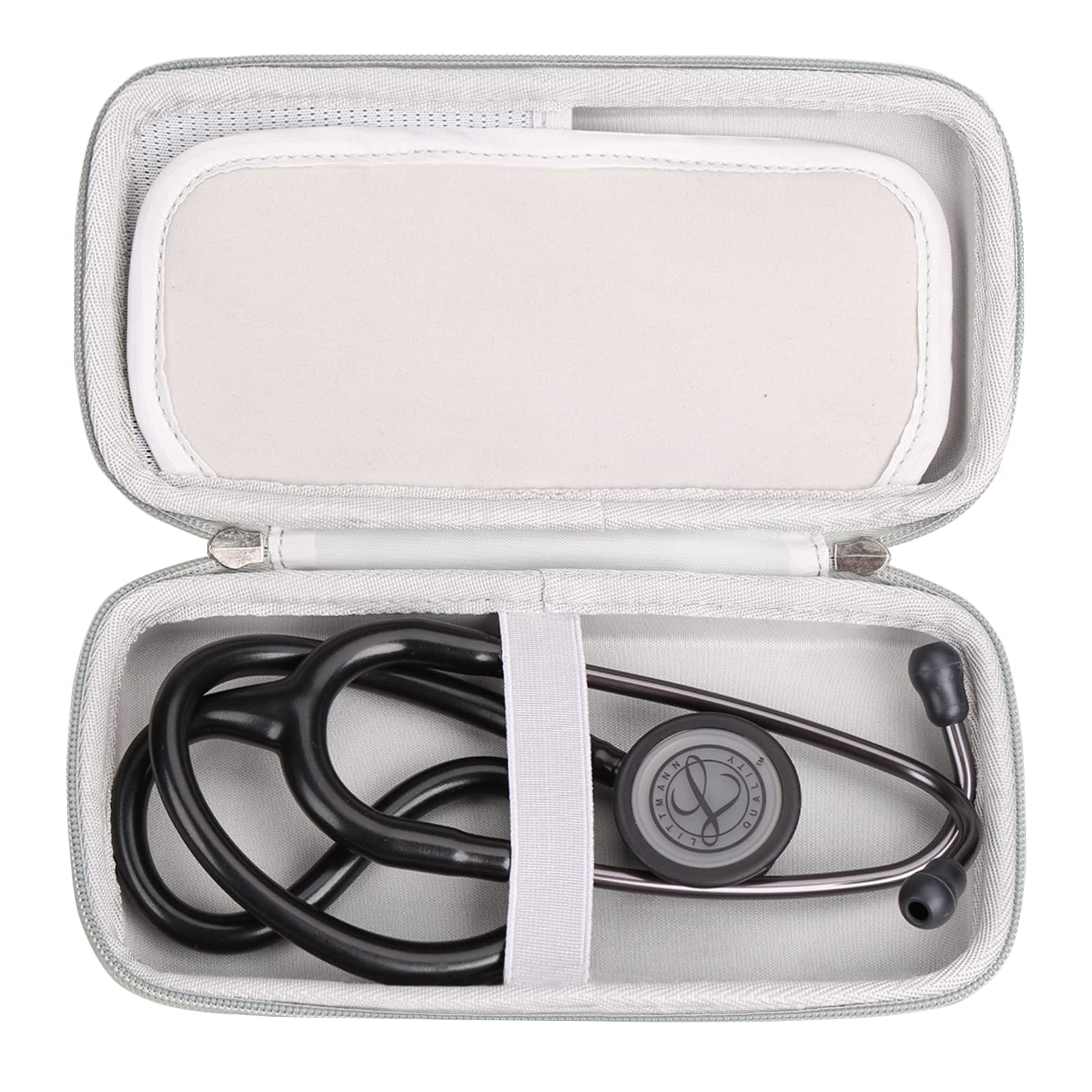FBLFOBELI Stethoscope Case Compatible with 3M Littmann Classic III/Lightweight II S.E/MDF Acoustica Deluxe Stethoscopes, Includes Mesh Pocket for Nurse Accessories for Work (Green)