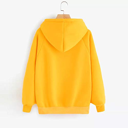 Women's Long Sleeve Hoodie Sweatshirt Pullover Tops Blouse Casual Solid Printed Pullover Hoodie for Winter Autumn