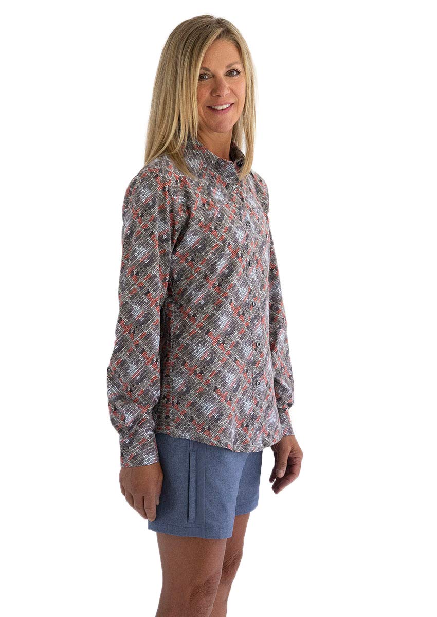 Club Ride Women's Gracie Long Sleeve Cycling Jersey, Mosaic Gray, Small