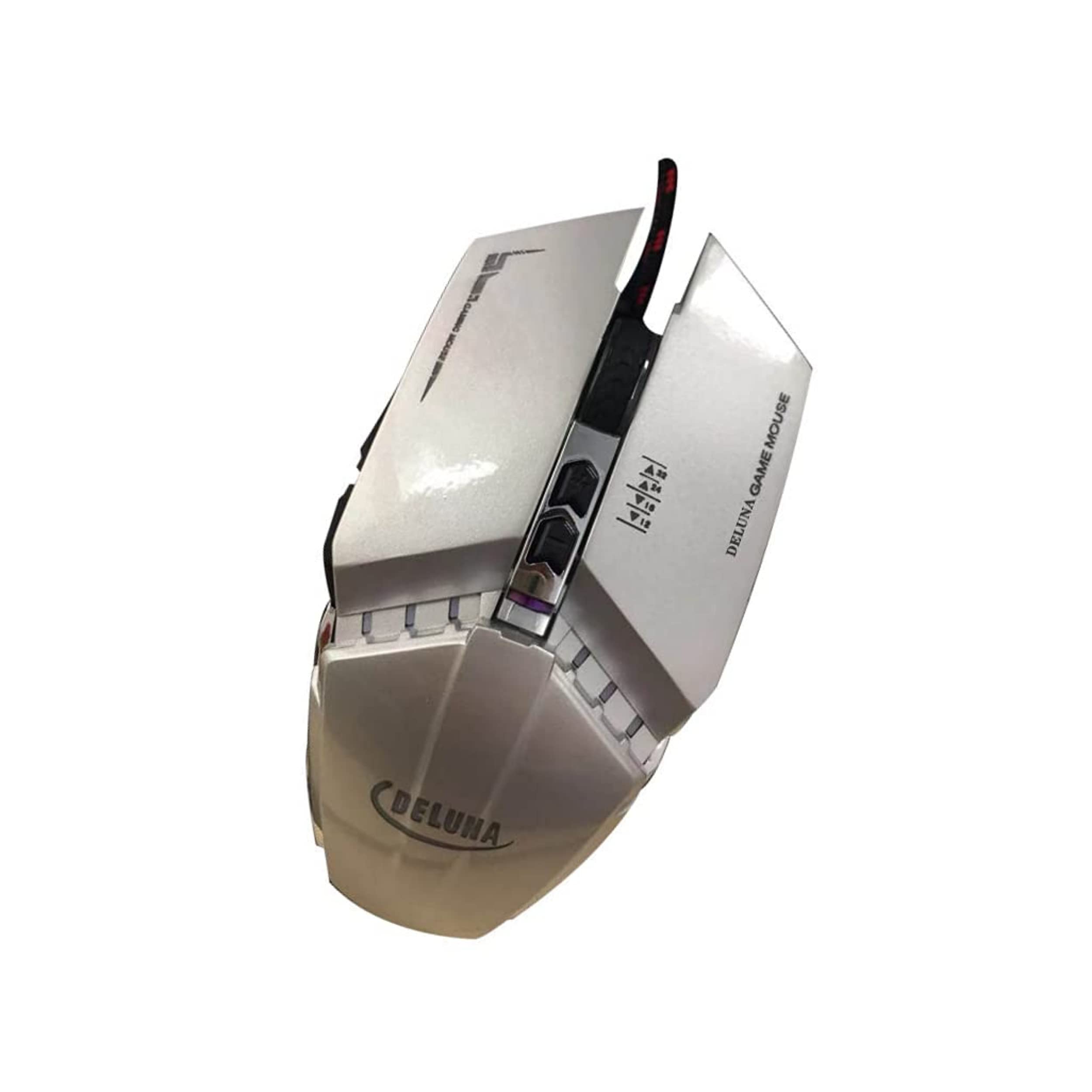 Deluna Products, 7D Wired Gaming Mouse 7 Key Macro Programming DPI: 1200-1600-2400-3200 Highly Sensitive With Classic Look: PC Gaming Mice Gaming Mouse Perfect For The Serious Mouse Gamer