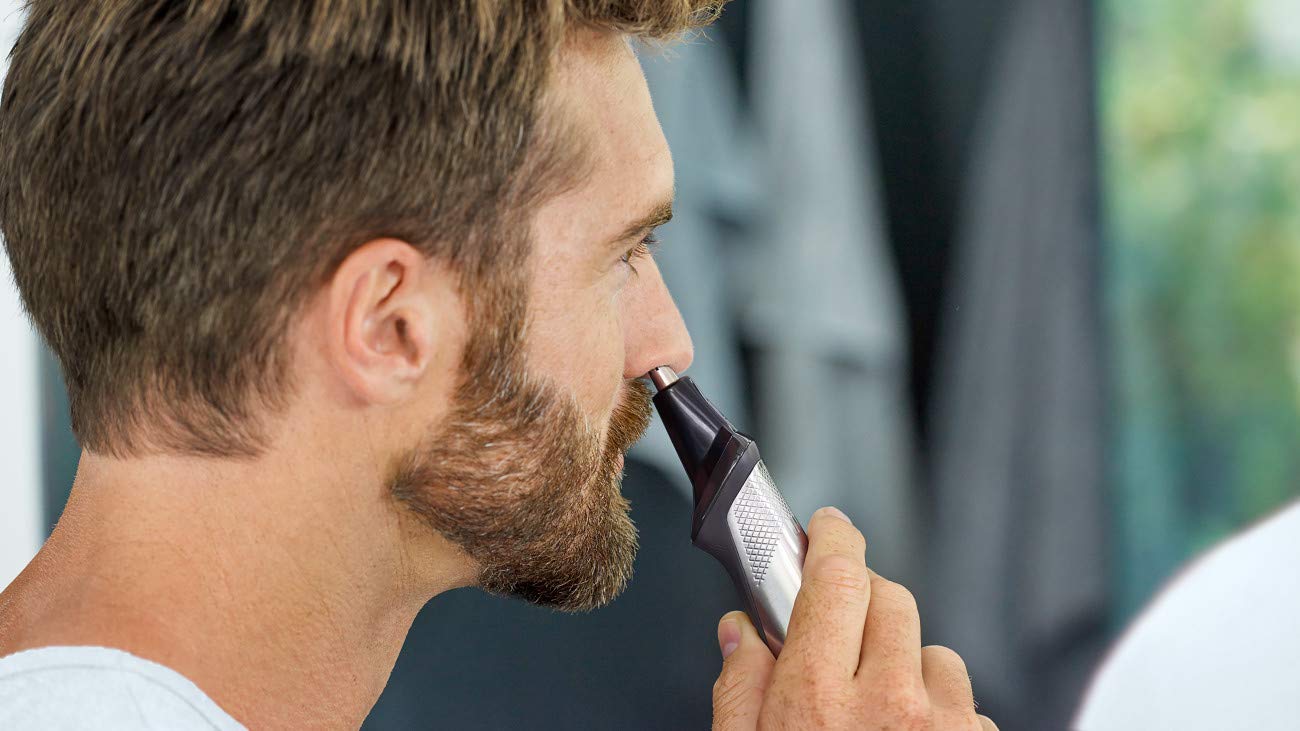 Philips Norelco Multigroomer All-in-One Trimmer Series, 23 Pieces Mens Grooming Kit for Trim and Style Your Face, Head and Body, Max Precision with 2X More Blades - Broage Storage Bag