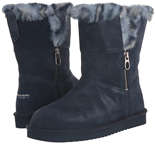 Koolaburra by UGG Women's ARIBEL Short Leopard Fashion Boot, Insignia Blue, 10