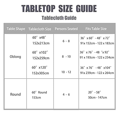 Fitable Table Cover Outdoor and Indoor Tablecloth - Washable Waterproof Wrinkle Free Table Cloth with Zipper and Umbrella Hole for Spring/Summer/Party/Picnic/BBQS/Patio White 60R
