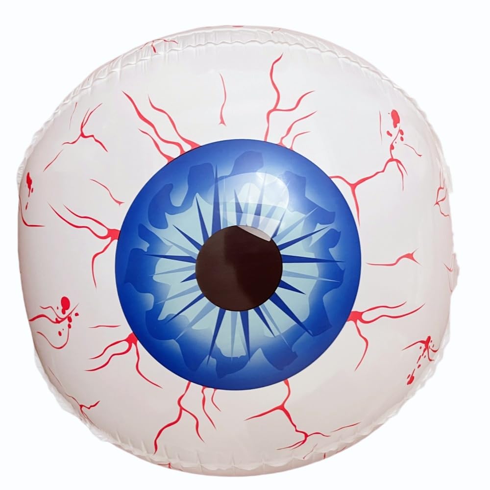 Giant Inflatable 4D Eye Balls, Halloween Decorations, Scary Tree Ornaments, 2 Pack, Blue