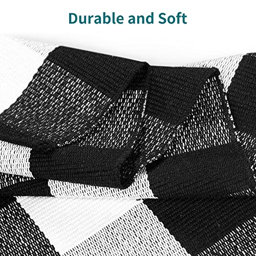 Lamberia Checkered Area Rug Buffalo Plaid Rugs Indoor and Outdoor Black White Checkered Carpet for Kitchen and Hallway (2' x 4'3")