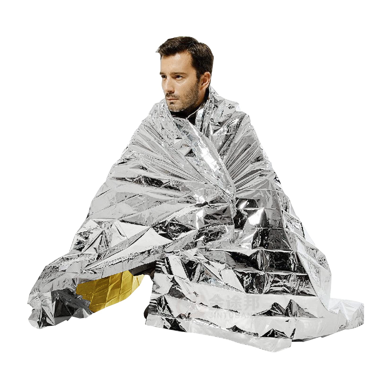 Clobeau 5PCS Emergency Sleeping Bags Thermal Camping Emergency BlanketsāSpace Blankets Survival Waterproof Bivy Survival Gear for Hiking Camping, First Aid Kits Survival Gear Sleep Bags Bivy