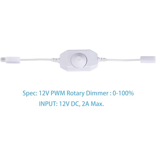 CULOCE Dimmer Switch, 12V PWM Rotary Dimmer, Dimmable Switch, Dimming Switch, Only Use for CULOCE Under Cabinet Lights.
