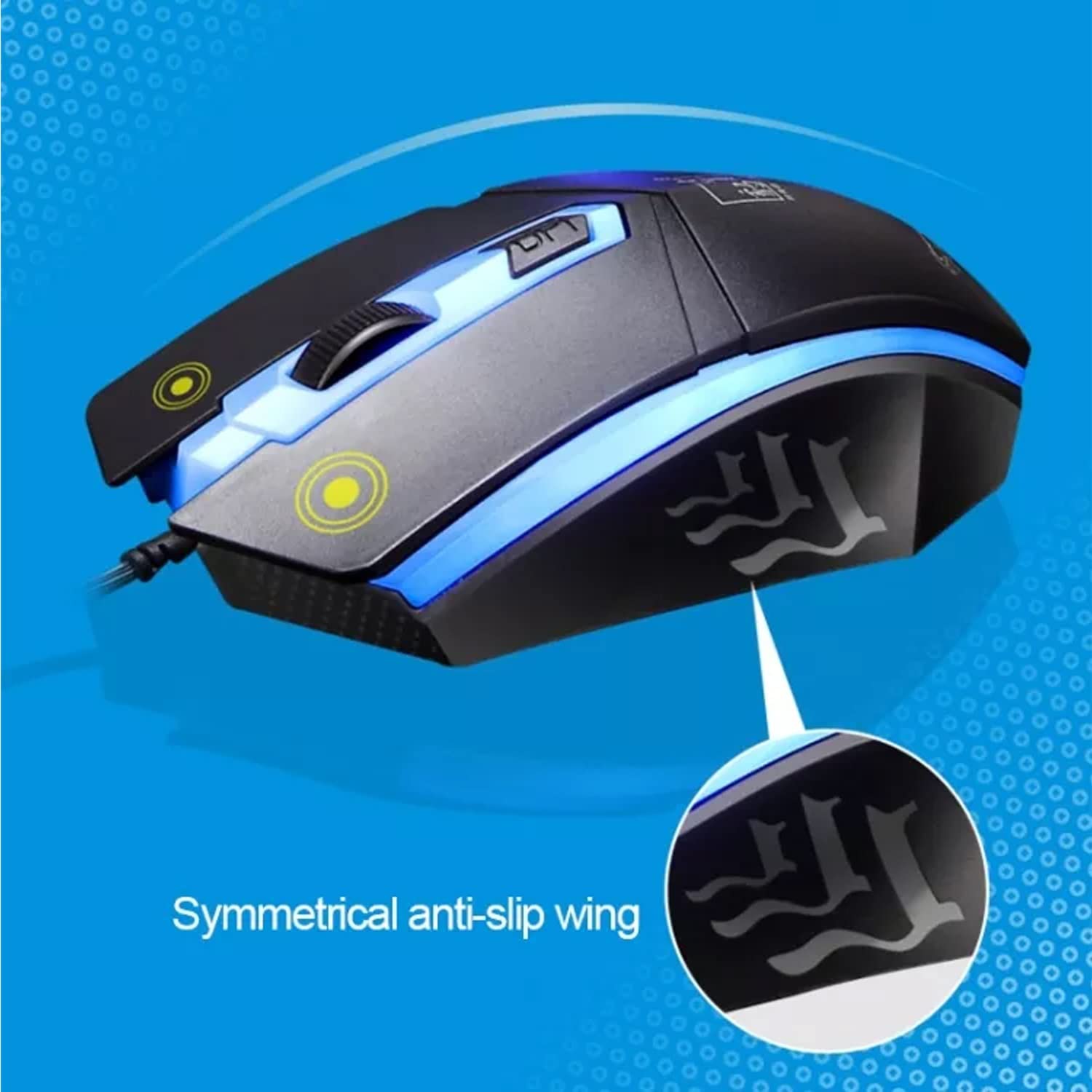 EXHNLE Gaming Keyboard and Backlit Mouse, Wired Gaming Keyboard 104 Keys, LED Gaming Keyboard Mouse Set, for Laptop PC Computer Game and Work (Color : Black)
