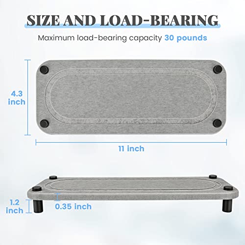kickic Instant Dry Sink Organizer Bathroom,Water Absorbing Stone Tray For Sink,Fast Drying Stone Sink Tray,Fast Drying Sink Caddy(Light Grey)
