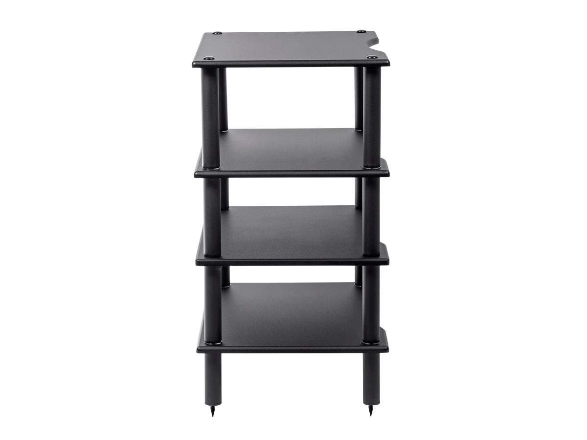 Monolith 4 Tier Shelf Audio Stand - Open Air Storage, Modular Design, Sturdy, Compatible with Bose, Polk, Sony, Yamaha, Pioneer and Others, Black
