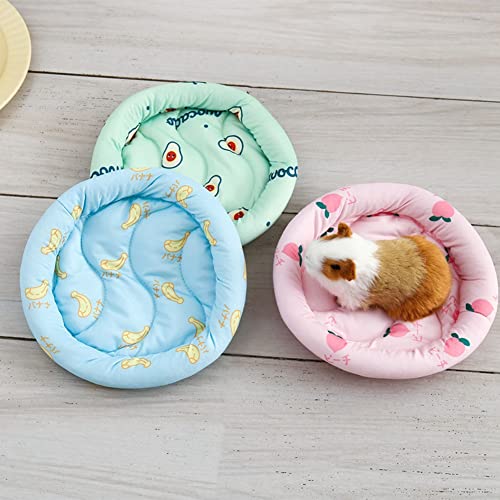 Summer Cooling Mat for Bird - Soft Round Breathable Summer Ice Pad Cushion with Waterproof Cover Non-Slip Back for Parrot Parakeet Macaw Cockatiels Conure Lovebird, Match with Cage