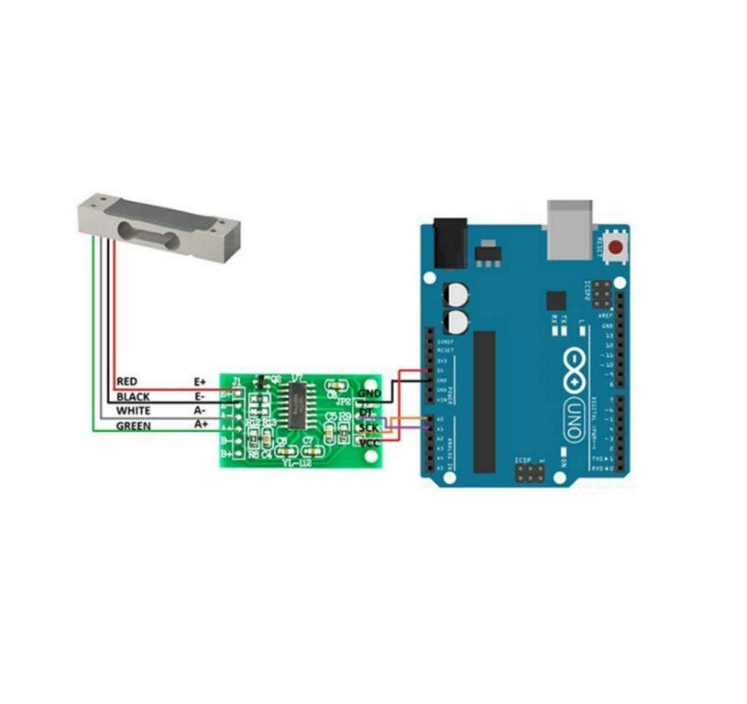 CHENBO 10kg Load Cell Weight Sensor + HX711 ADC Converter Breakout Module Scale Load Cell Weight Weighing