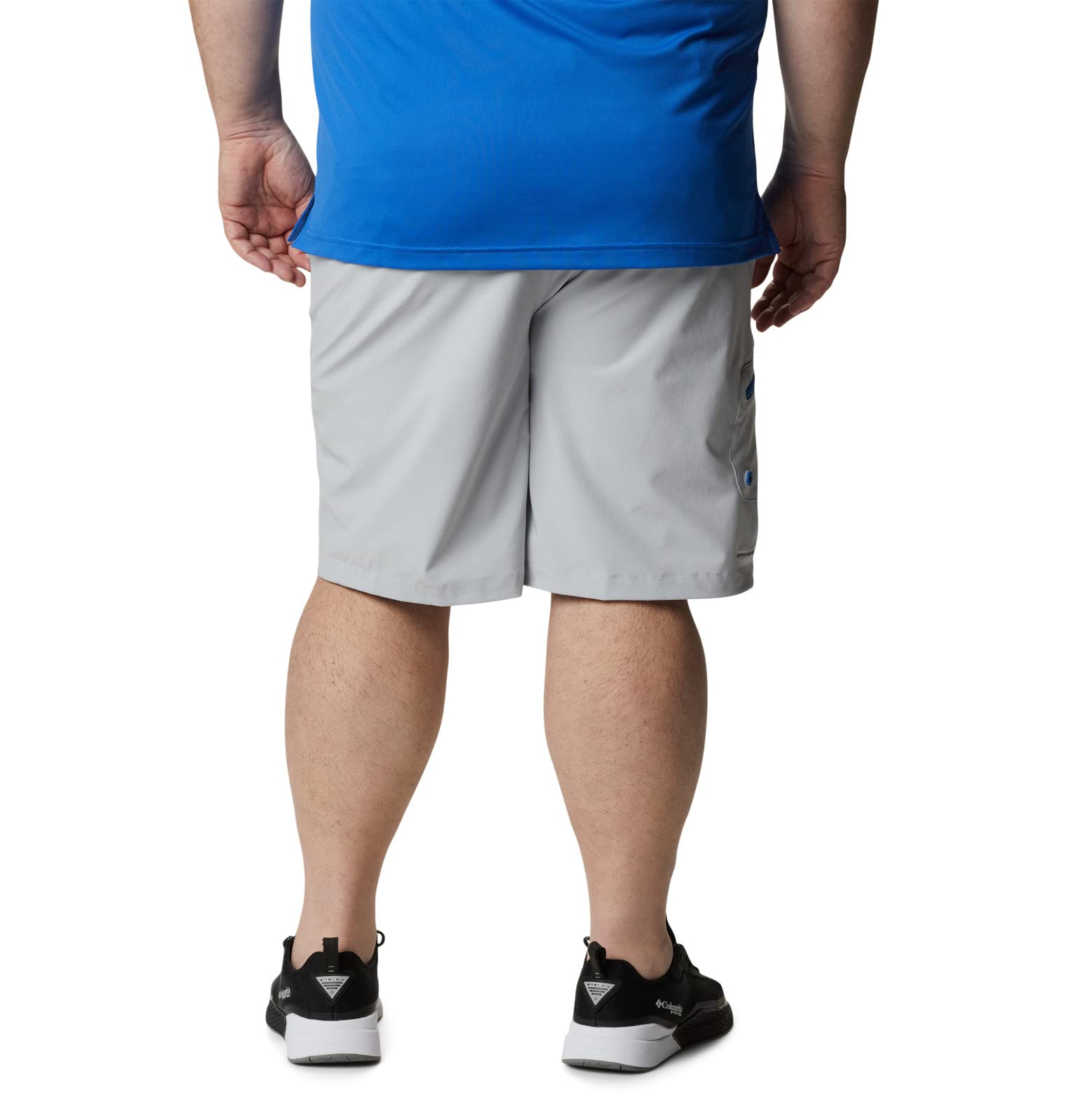 Columbia Men's Terminal Tackle Short, Cool Grey/Vivid Blue, 36