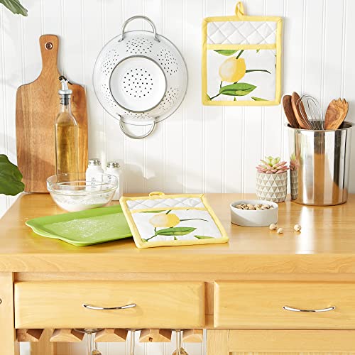 DII Lemon Bliss Kitchen Collection, Potholder Set