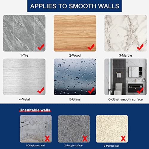 NearMoon Adhesive Hooks, Stainless Steel Bath Towel Holders No Drilling Rustproof Wall Hooks for Coat Bag Key Hat, Stick on Wall Robe Hangers for Bathroom Livingroom Kitchen, 5 Pack (Brushed Nickel)