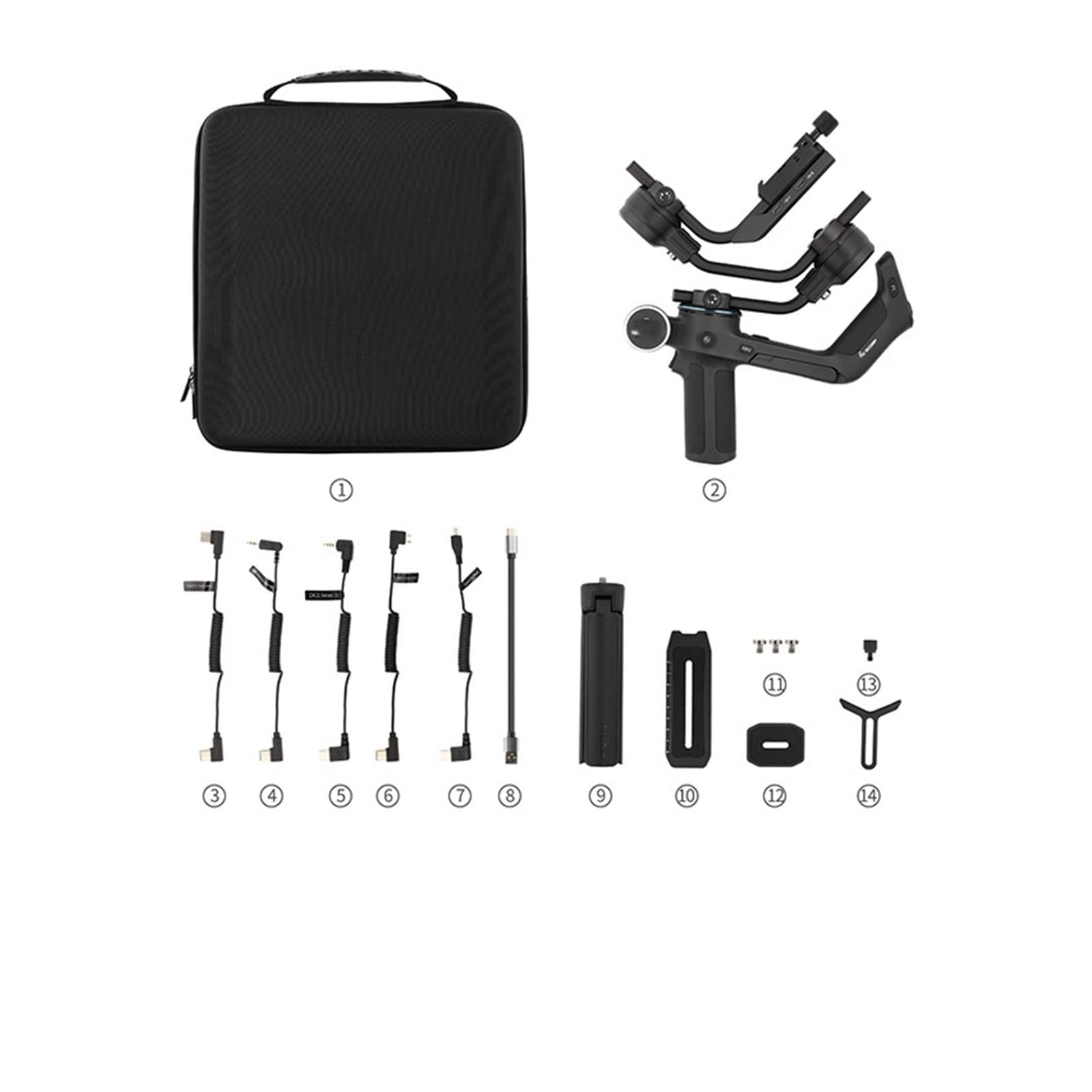 Camera stabilizer 3-Axis Handheld Gimbal Stabilizer Handle Grip Display Screen for DSLR Camera for Outdoor Video Recording