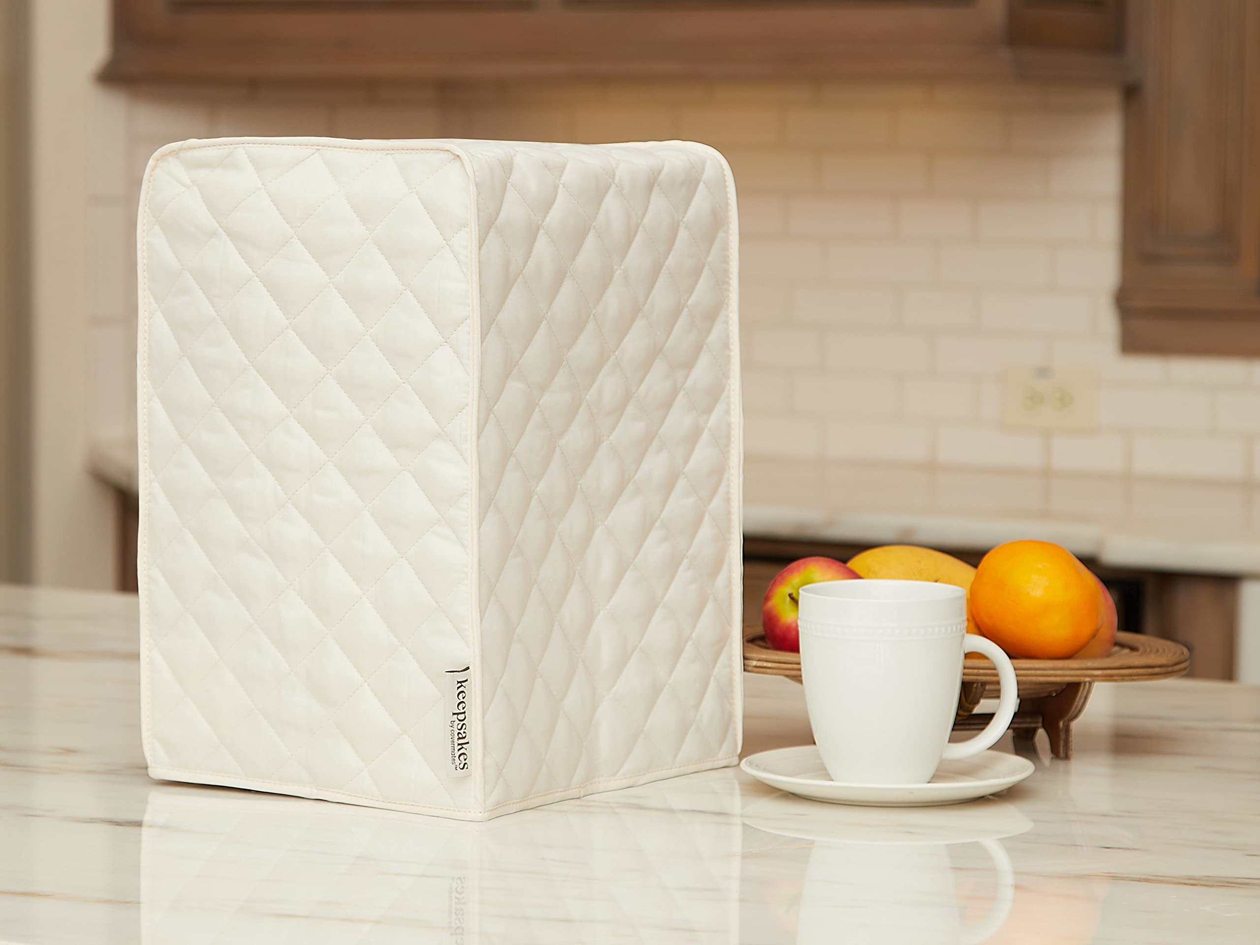 Covermates Keepsakes - Rectangular Appliance Cover - Dust Protection - Stain Resistant - Washable - Appliance Cover-Cream