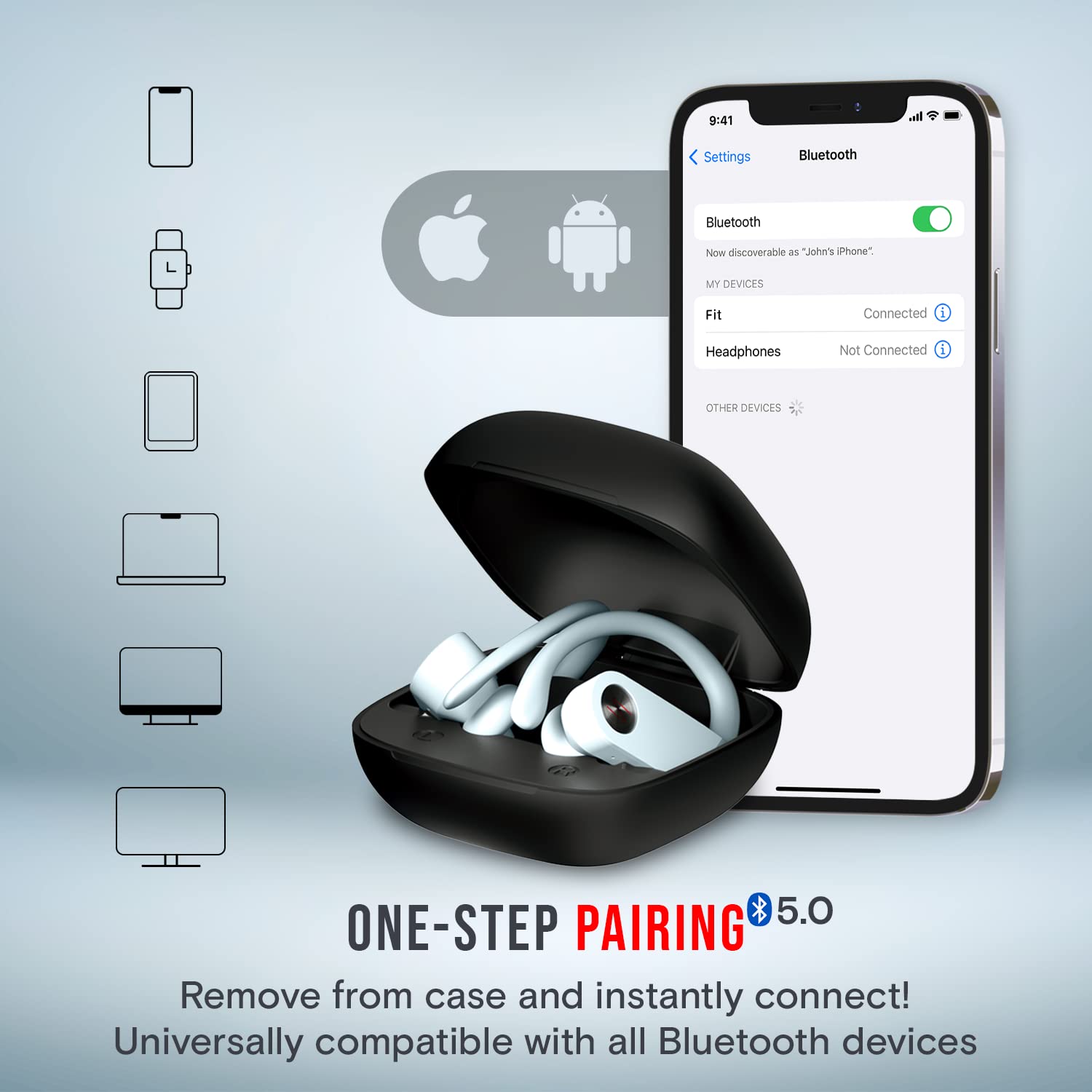 Symphonized Bluetooth Earbuds with Ear Hook β Bluetooth Earphones, Running Headphones for Gym, Headphones for Running, Travel Wireless Earbuds, Graduation Gift, Earbuds Earhooks for Android & iPhone