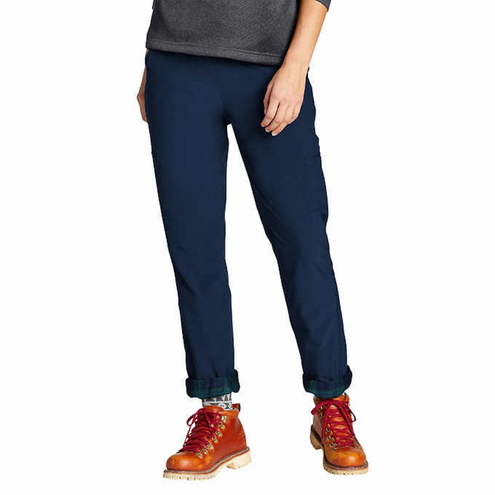 Eddie Bauer Women's Stretch Fleece Lined Polar Pant (10, Regular, Blue)