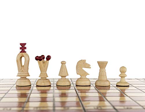 Wooden Chess Set Paris Cherry Wooden International Board Vintage Carved Pieces