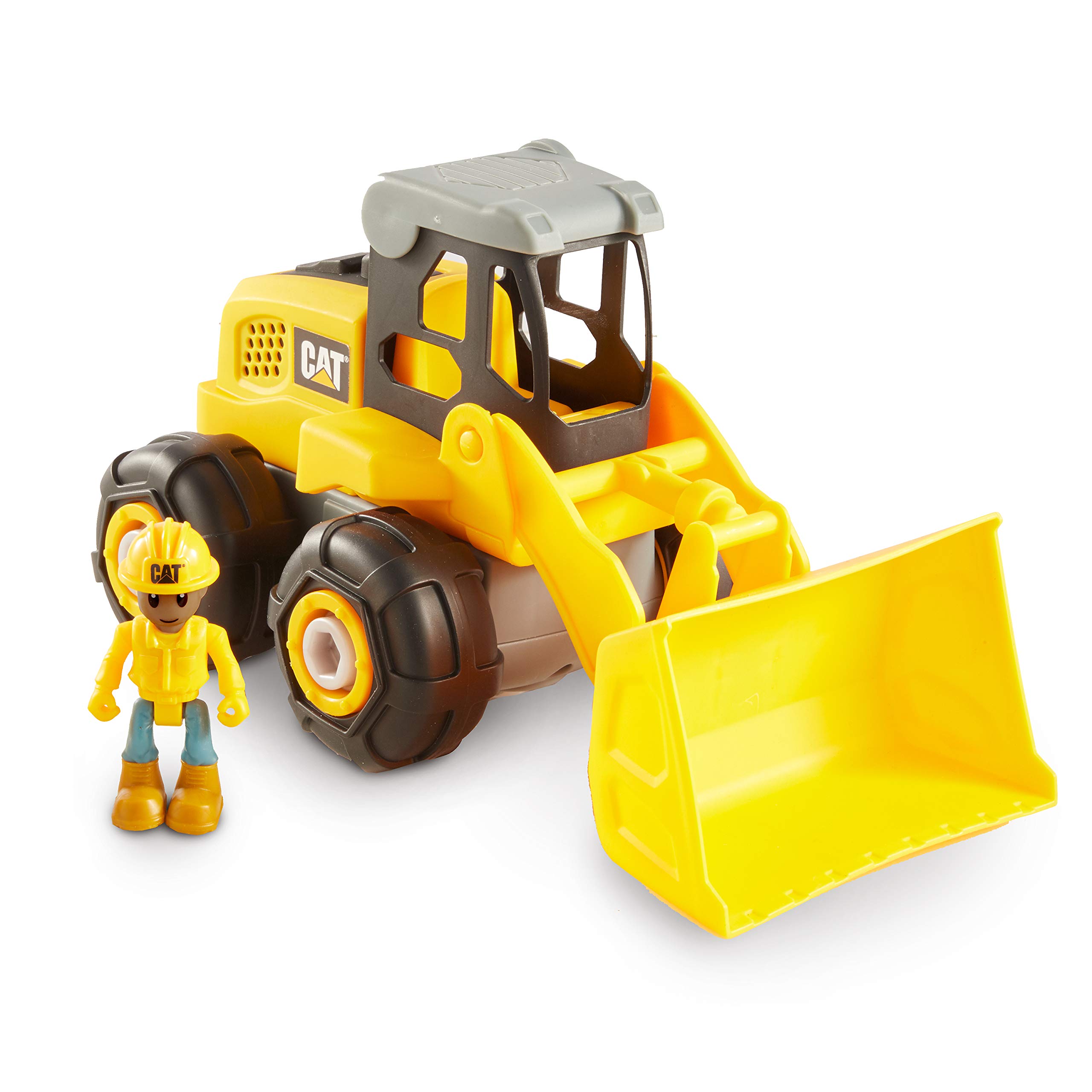 CAT Construction Toys, Construction Junior Crew, Build Your Own Wheel Loader Building Toy, Ages 3 and up