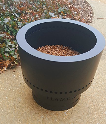 Flame Genie FG-19 Portable Smoke-Free Inferno Wood Pellet Fire Pit, USA Made, 19" Diameter, Black