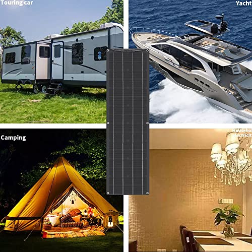 FLP 2PCS 200 Watt Ultra Thin Solar Panel Kit 400W Monocrystalline Silicon High Efficiency Solar Panel with 40A Controller for Car/RV/Camper