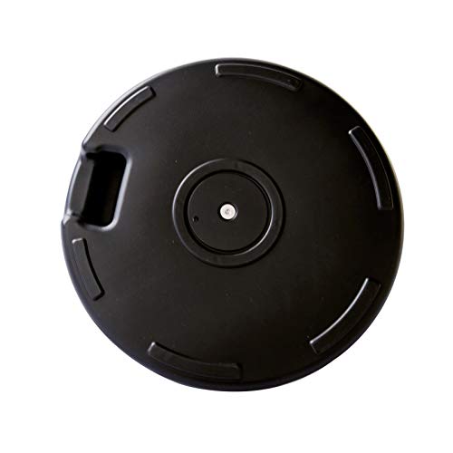 FLAME&SHADE 60lb Round Water Fillable Base Stand Weight for Patio Market Table Umbrella Outdoor, Black