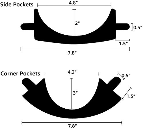 Champion Genuine Leather Pockets for Pool Table/Billiard Table (Leather Pocket 9)