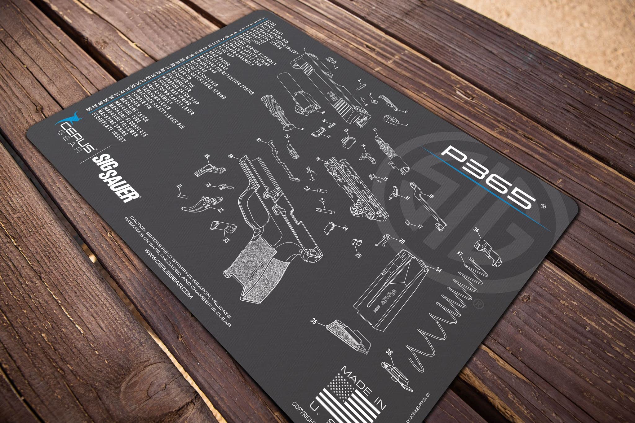 Cerus Gear HM-SIG-365-SCH-GRY Licensed Sig365 Schematic; Char Gray **